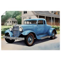 Artland Wandbild &raquo;Blauer Oldtimer der 1930er Jahre&laquo; 1 Stk. tlg. als Alubild, Leinwandbild, Poster, Wandaufkleber in verschied. Gr&ouml;&szlig;en Papier