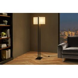 Riess Ambiente Minimalistische Stehlampe COLLEEN 160cm wei&szlig; schwarz Stoffschirm mit Metallfu&szlig; Riess-Ambiente Modern