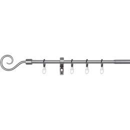 mydeco Gardinenstange &raquo;Hook&laquo; 1 l&auml;ufig-l&auml;ufig ausziehbar silber Aluminium