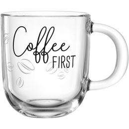 Leonardo Tasse &raquo;Becher "Coffee FIRST", 4er-Set, UFFICIO&laquo; sp&uuml;lmaschinengeeignet bunt Glas