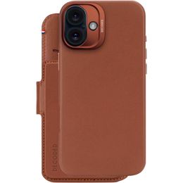 Decoded Smartphone-H&uuml;lle &raquo;Leather Detachable Wallet iPhone 16 Plus&laquo; Smartphones braun Leder Mikrofaser-Innenfutter sch&uuml;tzt vor Kratzern