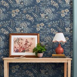 Laura Ashley Vliestapete &raquo;MARLBROOK&laquo; floral glatt Design Tapeten Vlies