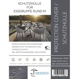 Destiny Gartenm&ouml;bel-Schutzh&uuml;lle Ripstop-Polyestergewebe &Oslash;:200xH:94cm, inkl. Aufbewahrungstasche grau Polyester, Ripstop