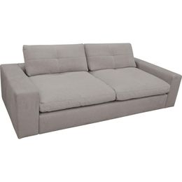 Alina Big-Sofa &raquo;Sandy&laquo; in Cord, mit losen Sitz und R&uuml;ckenkissen grau Chenille (100% Polyester)
