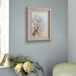 Laura Ashley Vliestapete &raquo;Sweet Alyssum&laquo; gebl&uuml;mt glatt 10mx52cm (ca. 5m2) blau Vlies