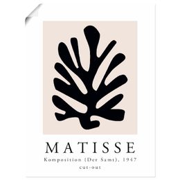 Artland Wandbild &raquo;Matisse Komposition - cut-out schwarz&laquo; Muster 1 Stk. tlg. als Alubild, Leinwandbild, Poster, Wandaufkleber in verschied. Gr&ouml;&szlig;en Papier