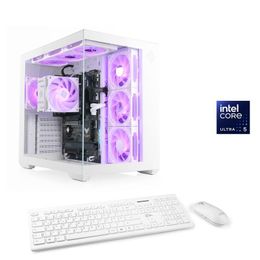 CSL PC &raquo;Vitrum Advanced V24532&laquo; wei&szlig; Inkl. Maus und Tastatur Set, WLAN