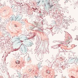 Laura Ashley Vliestapete &raquo;Birtle&laquo; Motiv glatt Motiv rosa Vlies