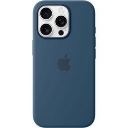 Apple Smartphone-H&uuml;lle &raquo;iPhone 16 Pro Silikon Case mit MagSafe&laquo; iPhone 16 Pro 16,0 cm (6,3 Zoll) blau Mikrofaser, Silikon Speziell f&uuml;r das iPhone 16 Pro 