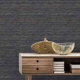 Sublime Vliestapete &raquo;NOMAD TEXTURE&laquo; botanisch gepr&auml;gt Design Tapeten blau Vlies