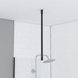 MARWELL Duschwand-Stabilisationsstange &raquo;Parma 2&laquo; gerade, 60 cm, f&uuml;r Deckenmontage, f&uuml;r Glasst&auml;rken von 6-8 mm schwarz Aluminium