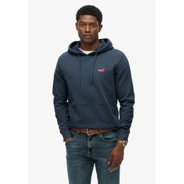 Superdry Herren Kapuzensweatshirt &raquo;Essential Logo Hoodie Hb&laquo;, Baumwollmischung, loose fit blau M
