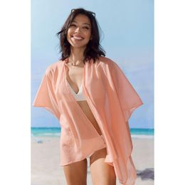 Lascana Damen Lascana Pareo &raquo;Modetuch&laquo; Strandtuch, &Uuml;berwurf aus leichtem Material orange