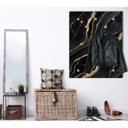 queence Garderobenpaneel &raquo;Wandgarderobe mit Motiv Marmor Abstrakt inkl. Edelstahlhaken&laquo; 1 Stk. tlg. HD Premium Druck auf Acrylglas Acrylglas, 