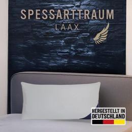 Spessarttraum 3-Kammer-Kopfkissen &raquo;Laax Kissen 40x80 cm & 80x80 cm&laquo; F&uuml;llung: 100Daunen 1 Stk. tlg. 3-Kammerkissen weich und st&uuml;tzend wei&szlig; Bezug 