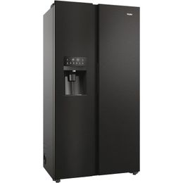 Haier Side-by-Side SBS 90 Series 5 &raquo;HSR5918DIPB&laquo; 177,5 cm hoch 90,8 cm breit 178 cm hoch, 91 cm breit, Nutzinhalt: 511 Liter, Multi Airflow silber