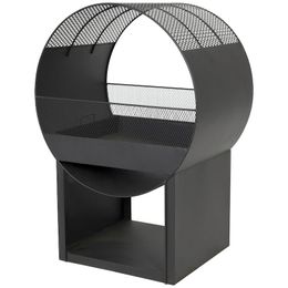 Buschbeck Feuerstelle &raquo;Porthole&laquo; Feuerkorb, Feuerschale schwarz, BxTxH: 56x40x80 cm schwarz Stahl