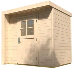 Weka Gartenhaus &raquo;262 natur&laquo; beige Massivholz