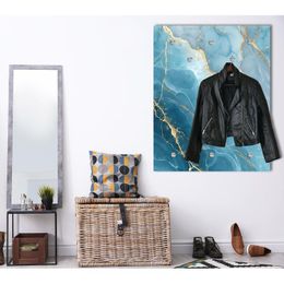 queence Garderobenpaneel &raquo;Wandgarderobe mit Motiv Marmor Abstrakt inkl. Edelstahlhaken&laquo; 1 Stk. tlg. HD Premium Druck auf Acrylglas Acrylglas, 