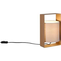 REALITY LEUCHTEN Tischleuchte &raquo;PAIL, Tischlampe mit Schnurschalter, exkl 1x E27 max 10W, Stoffschirm&laquo; E27 1 Stk. warmwei&szlig; - kaltwei&szlig; Design 