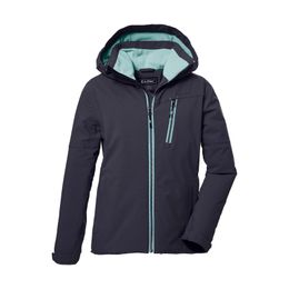 Killtec M&auml;dchen Outdoorjacke &raquo;KOW 169 GRLS JCKT&laquo; Wasserdichte M&auml;dchenjacke, Fleece, verstellbare B&uuml;ndchen, Kinnschutz blau 140