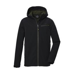 Killtec Jungen Softshelljacke &raquo;KOW 157 BYS SFTSHLL JCKT&laquo; Wind- und wasserabweisende Softshelljacke mit Fleece und Kapuze schwarz 128