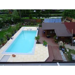 KWAD Pool &raquo;Styroporsteinpool mit Ecktreppe&laquo; BxLxH: 300x600x150 cm, Ecktreppe rechts in wei&szlig; beige