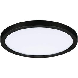 Paulmann LED Einbauleuchte &raquo;LED Einbaupanel Areo VariFit IP44 rund 175mm 3000K Schwarz&laquo; 1 Stk. Warmwei&szlig; LED Einbaupanel Areo VariFit IP44 rund 175mm 3000K 