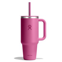 Hydro Flask Thermobecher &raquo;All Around Travel Tumbler in den Gr&ouml;&szlig;en 24 oz/ 32 oz / 40 oz&laquo; Thermo Cup mit Strohhalm gr&uuml;n Edelstahl
