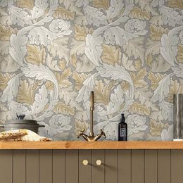 WILLIAM MORRIS AT HOME Vliestapete &raquo;Acanthus&laquo; Retro texturiert Design Tapeten beige Vlies