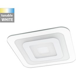 Eglo LED Deckenleuchte &raquo;REDUCTA 1&laquo; LED-Board Extra-Warmwei&szlig; Kaltwei&szlig; Neutralwei&szlig; Tageslichtwei&szlig; Warmwei&szlig; Deckenlampe wei&szlig;, Lichtfarbe einstellbar (CCT