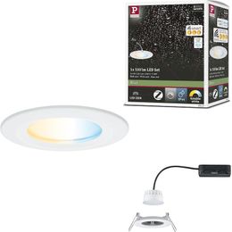 Paulmann LED Einbauleuchte &raquo;LED Einbauleuchte Nova Coin IP44 rund 78mm&laquo; LED-Modul 1 Stk. Tageslichtwei&szlig; Memoryfunktion, Farbwechsler, Farbsteuerung, Dimmer, 
