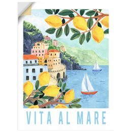 Artland Wandbild &raquo;Mediterranean View II&laquo; Meer Bilder 1 Stk. tlg. als Alubild, Leinwandbild, Poster, Wandaufkleber in verschied. Gr&ouml;&szlig;en Vinyl