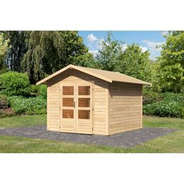 Karibu Gartenhaus &raquo;"Tarmstedt 6" naturbelassen&laquo; aus hochwertiger nordischer Fichte beige Holzwerkstoff
