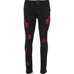 2Y Premium Herren 2Y Premium Bequeme Jeans &raquo;2Y Premium 2Y Skinny Fit Skull Jeans&laquo; 30, Normalgr&ouml;&szlig;en