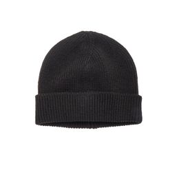 Lascana Damen Lascana Strickm&uuml;tze Beanie, Winterm&uuml;tze, Wollm&uuml;tze, M&uuml;tze, Grobstrick mit Umschlag schwarz