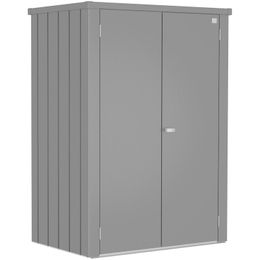BioHort Mehrzweckschrank &raquo;Romeo Gr. L high, verschiedene Farben&laquo; 132x87x181 cm, der ideale Terrassenschrank aus Metall grau Stahl