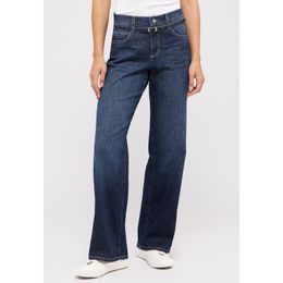 Angels Damen Angels Relax-fit-Jeans &raquo;LIZ CITY&laquo; weite Passform, mit integriertem G&uuml;rtel, aus Baumwollmischung blau 36, L&auml;nge 30