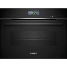 Siemens Dampfbackofen iQ700 &raquo;CS736G1B1&laquo; mit Teleskopauszug nachr&uuml;stbar schwarz Dampfbackofen
