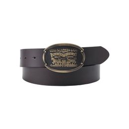 Levi's Levi's Herren Lederg&uuml;rtel &raquo;Billy Plaque Belt&laquo; mit markanter Koppelschlie&szlig;e braun