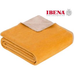 Ibena Wohndecke &raquo;Wohndecke Doubleface Dublin&laquo; in trendigen Farben gelb Baumwolle, Polyacryl, Polyester