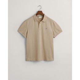 Gant Herren &raquo;REG EMB ARCHIVE SHIELD POLO&laquo; Mit Schlitzen an der Seite beige S