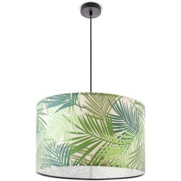 Paco Home Pendelleuchte &raquo;Ostende 534&laquo; E27 Esstisch Lampenschirm K&uuml;chenlampe Wohnzimmer Modern Jungle Palme wei&szlig;