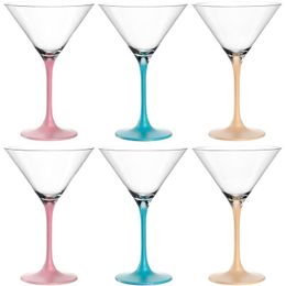 Leonardo Cocktailglas &raquo;BRERA, 230 ml, farbig sortiert, Cocktailschale, 6er-Set&laquo; sp&uuml;lmaschinengeeignet bunt Glas
