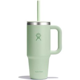 Hydro Flask Thermobecher &raquo;All Around Travel Tumbler in den Gr&ouml;&szlig;en 24 oz/ 32 oz / 40 oz&laquo; Thermo Cup mit Strohhalm gr&uuml;n Edelstahl