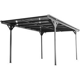 WESTMANN Einzelcarport &raquo;Flachdach&laquo; Aluminium 280 cm Anthrazit aus Aluminium, anthrazit grau