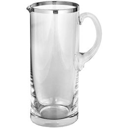 Fink Wasserkrug &raquo;PLATINUM&laquo; mit handbemalter Platinumauflage, Fassungsverm&ouml;gen ca. 1,2 Liter silber Glas