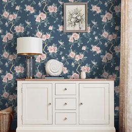 Laura Ashley Vliestapete &raquo;MAYA DUSKY&laquo; floral glatt Design Tapeten Vlies