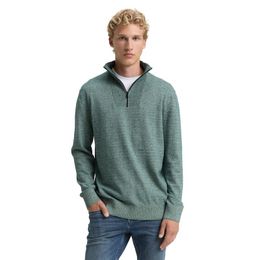 Tom Tailor Denim Herren Tom Tailor Denim Strickpullover mit Rippb&uuml;ndchen gr&uuml;n M