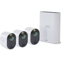 ARLO &Uuml;berwachungskamera &raquo;Ultra 2 Spotlight Kabelloses 4K-UHD-&Uuml;berwachungssystem mit 3 Kamera&laquo; Au&szlig;enbereich 3 Stk. tlg. schwarz-wei&szlig; H&ouml;ren und sprechen